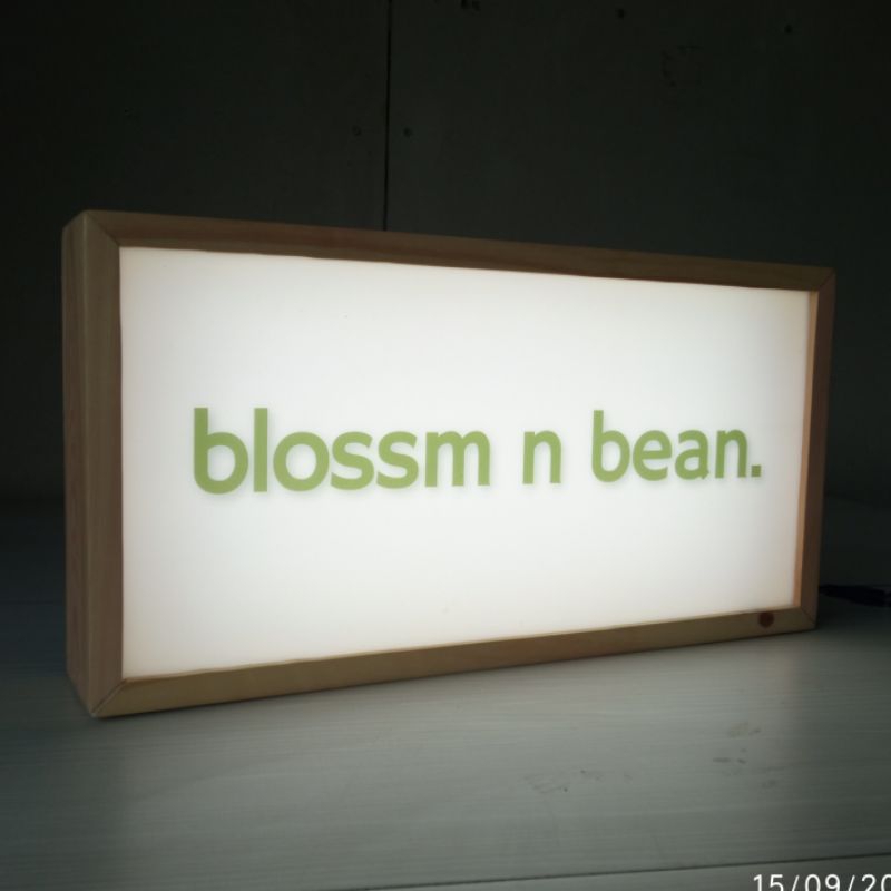 Jual Lightbox 40x20 / LED Lamp Box / Light box / Neon Box Frame Wood ...