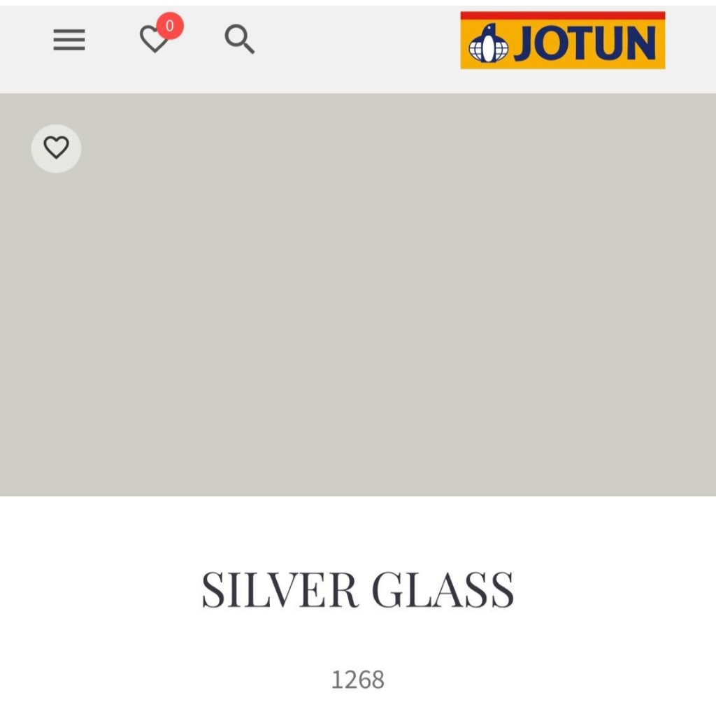 Jual CAT TEMBOK INTERIOR DAN EKSTERIOR JOTUN - SILVER GLASS/1268 (PAIL ...