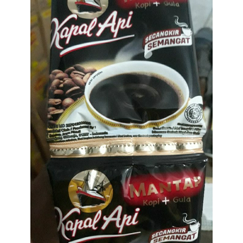 Jual Kapal Api Mantap Kopi + Gula Rentengan Isi 10 Sachet | Shopee ...