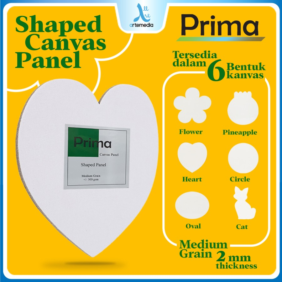 Jual Prima Kanvas Lukis Shaped Canvas Panel Board | Shopee Indonesia