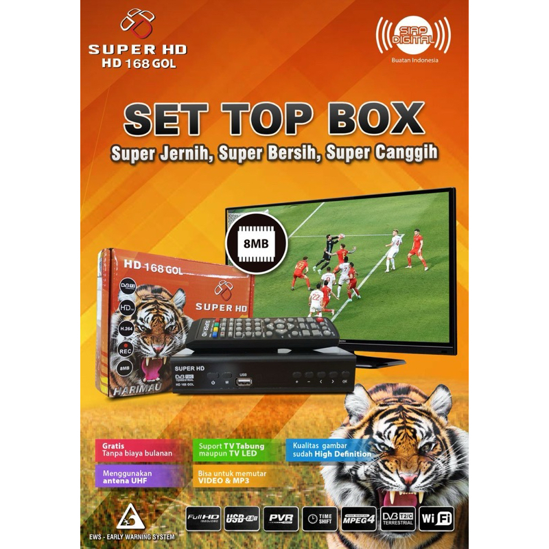 Jual Set Top Box SuperHD Kijang Komodo Harimau 168 STB Antena Digital ...