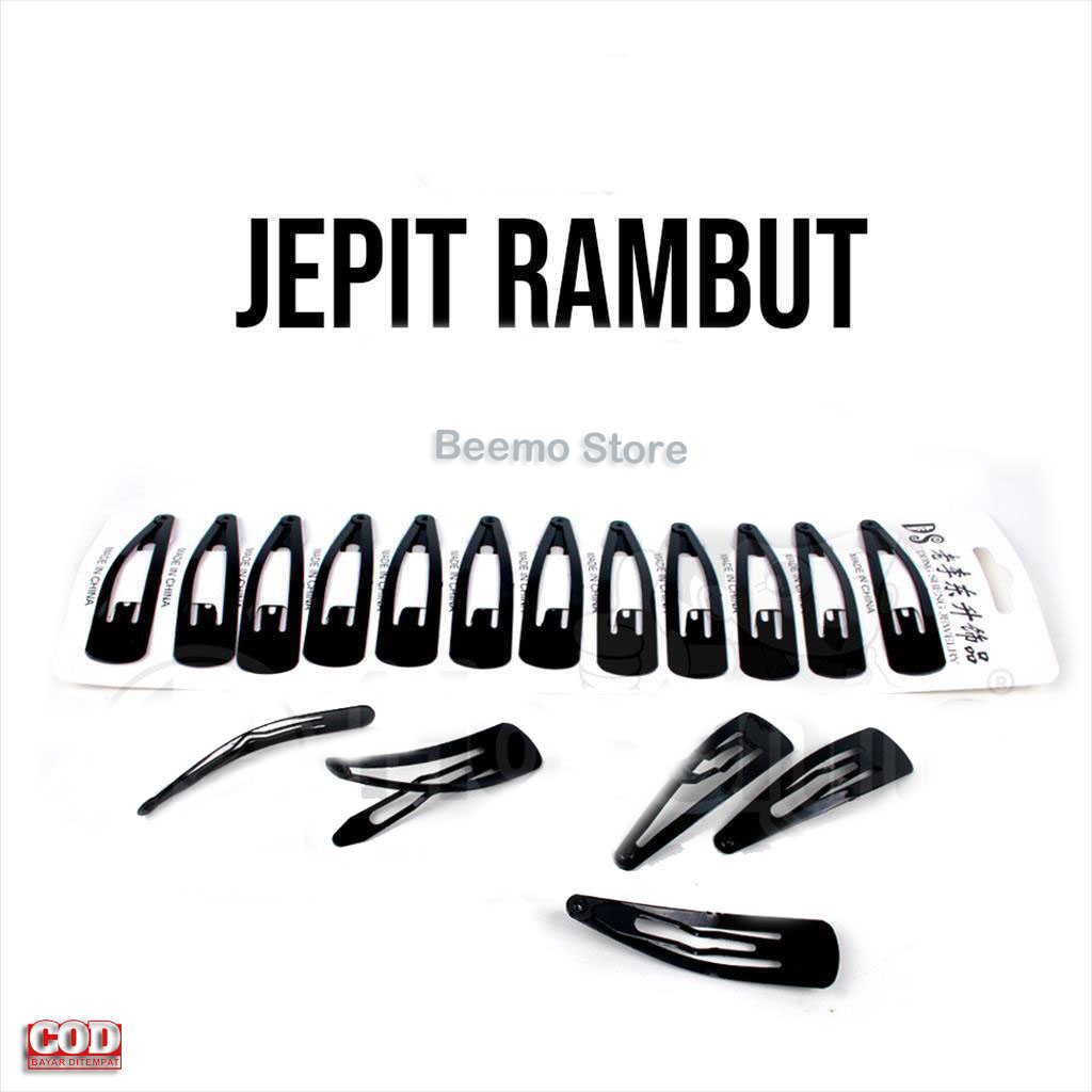 Jual [ 1 PAPAN ISI 10 PCS ] Jepitan Rambut TikTok BESAR 8 CM / Jepit ...