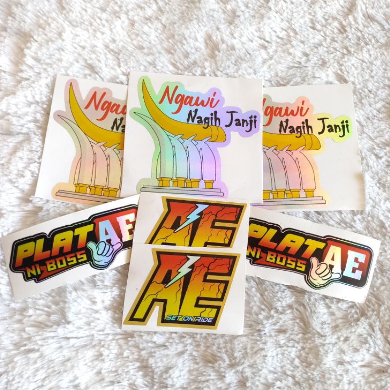 Jual sticker plat AE / ngawi nagih janji / stiker viral / keren ...