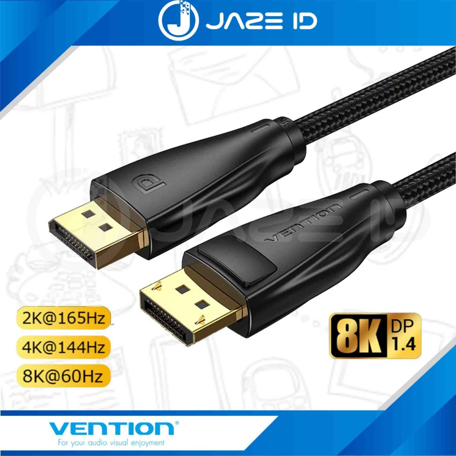 Jual Vention Kabel DisplayPort DP 1.4 Male to Male 4K 8K HDR 1M 1.5M 2M ...