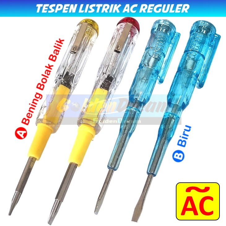 Jual Tespen Listrik AC PLN Reguler Obeng Testpen Tester Tes Pen Plus ...