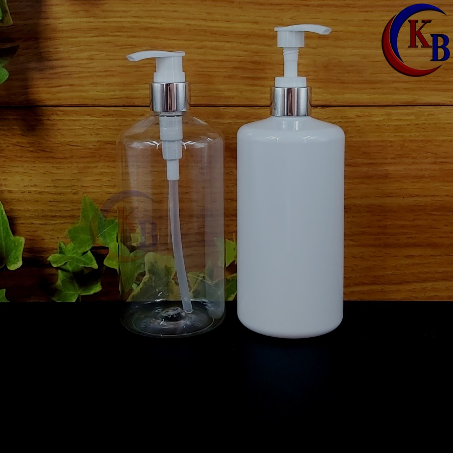 Jual BOTOL PUMP 500 ML LOTION SILVER NECK 24 / BOTOL PLASTIK PET HS 500ML | Shopee Indonesia