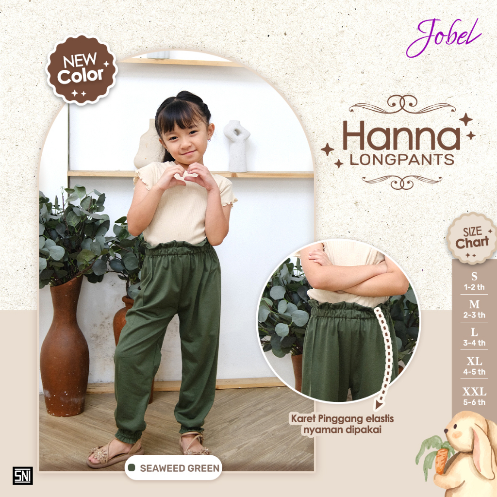 Jual Jobel Hanna Longpants 1-6 Tahun Celana Panjang Adem Fashion Anak Perempuan CBKS/SDI ...