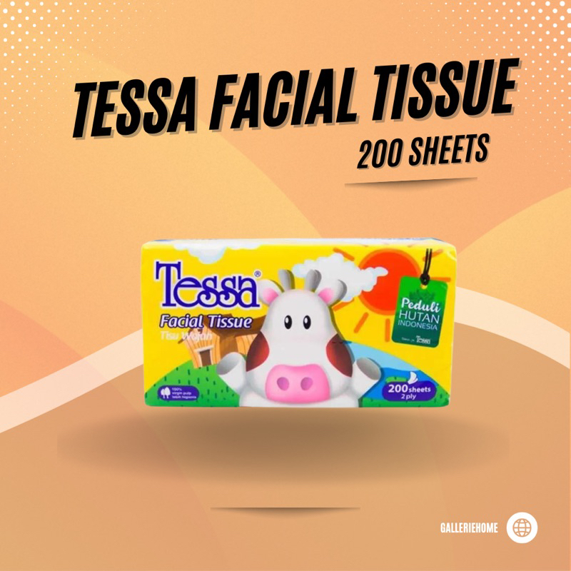 Jual Tissue Tessa Facial Tissue 200s 2 ply / Tissue Wajah / Tissue Muka ...