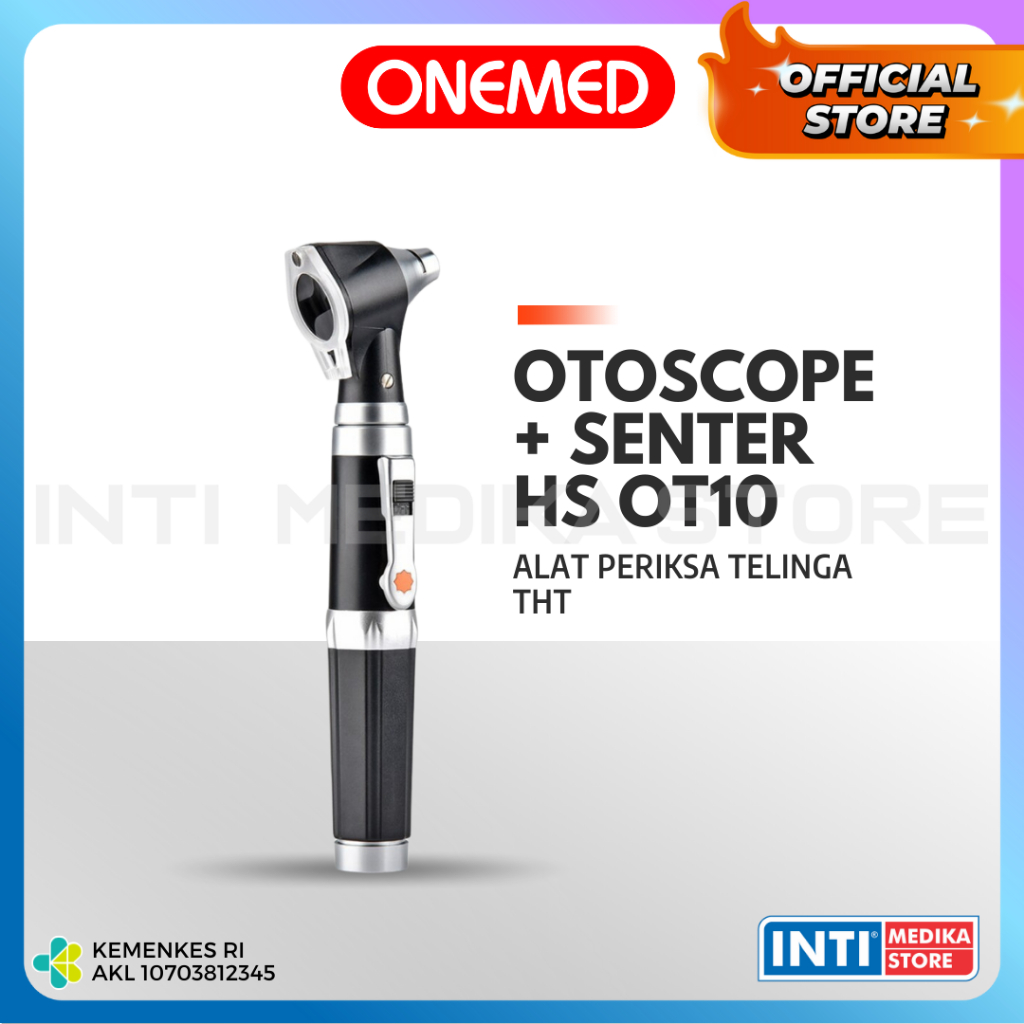 Jual ONEMED - Otoscope + Senter HS OT10 | Alat Periksa Telinga THT One Med | Shopee Indonesia