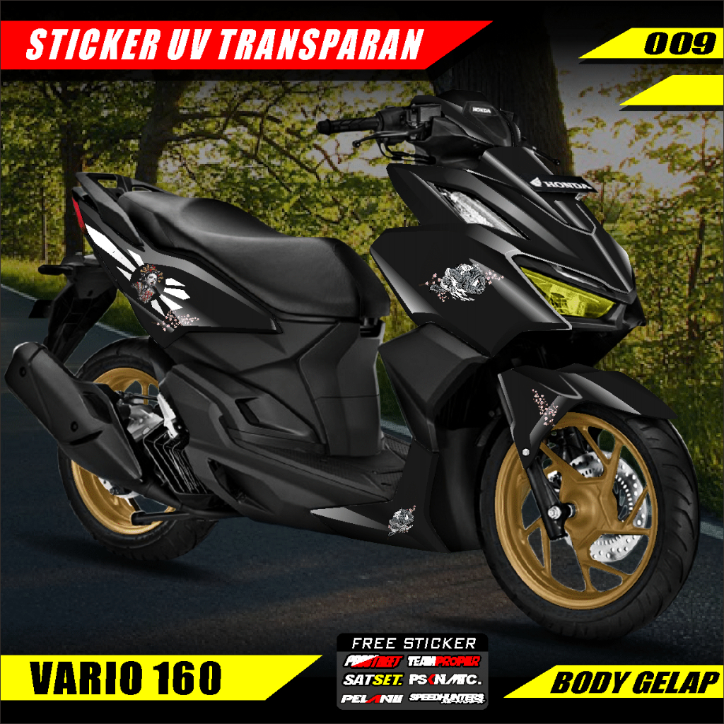 Jual STRIPING TRANSPARAN HONDA VARIO 160 VARIASI LIST MOTOR DESAIN ...