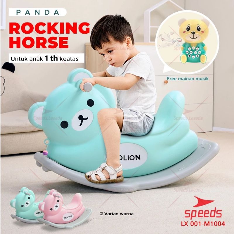 Jual Mainan anak kuda panda jungkat jungkit / rocking horse M1004 ...