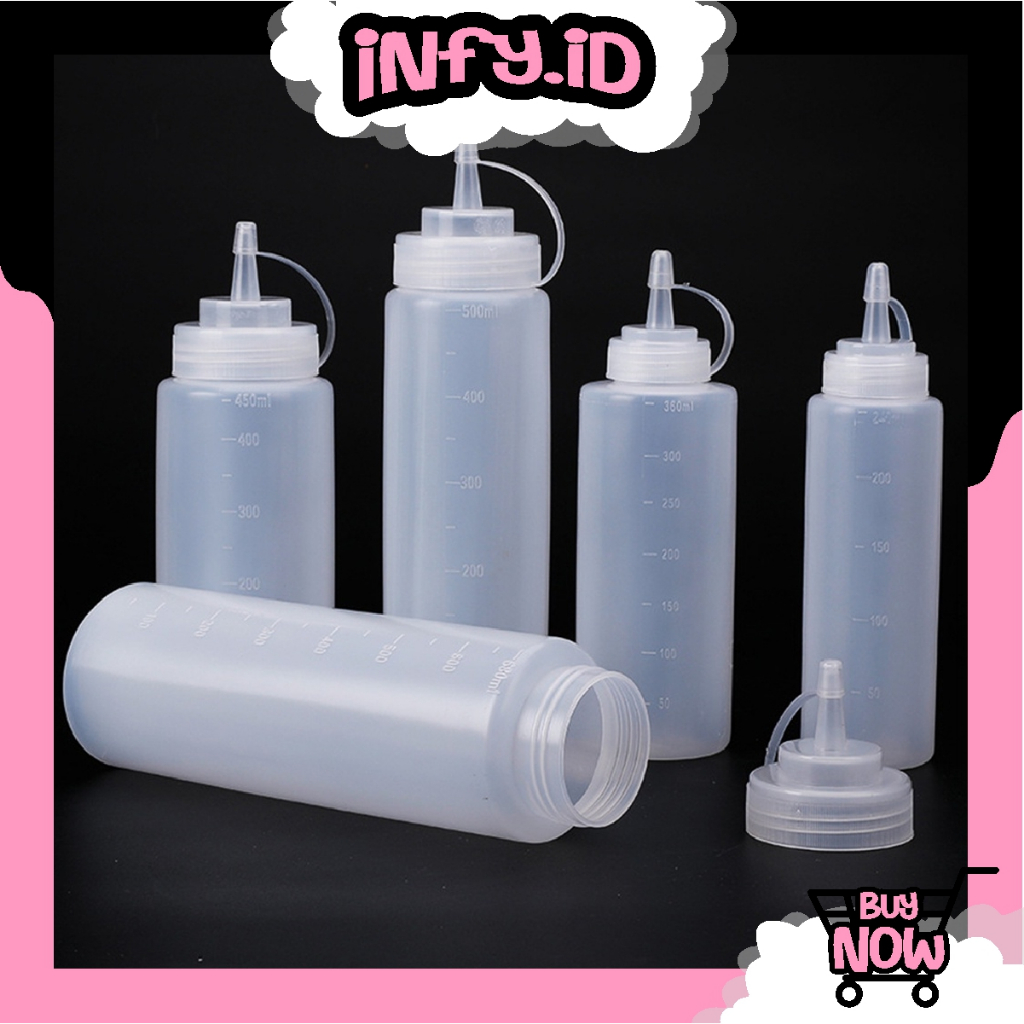 Jual INFY - Botol Saos Dengan garis Dispenser Saus Plastik Mayonaise ...