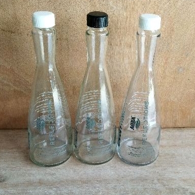 Jual Botol Aqua 380ML, botol kaca 380ML tutup ulir | Shopee Indonesia