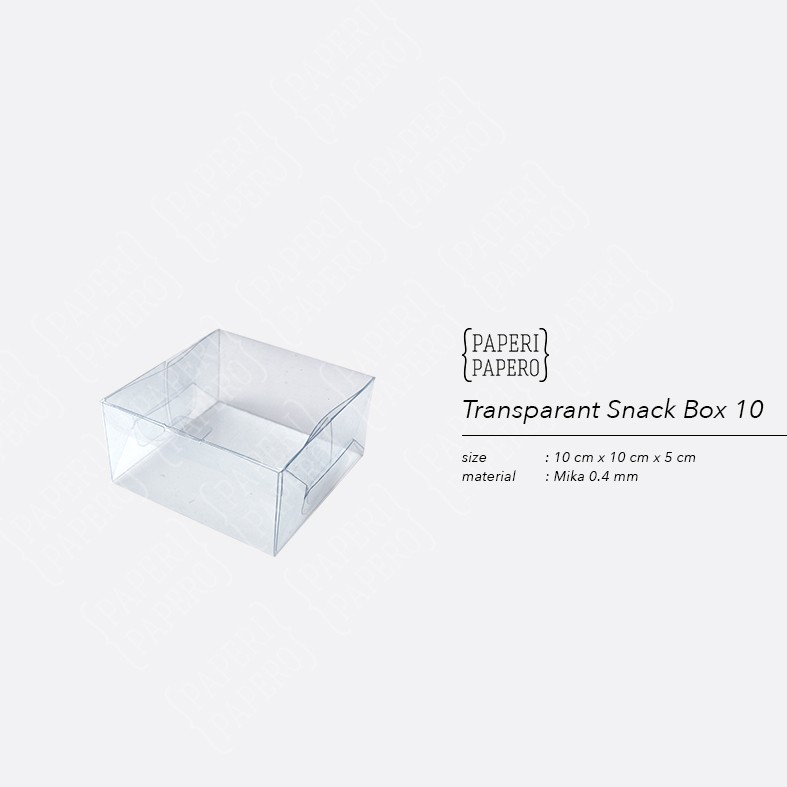 Jual Transparent Snack Box (10 x 10 x 5 cm) - Kotak Mika Bening (1 Pcs ...