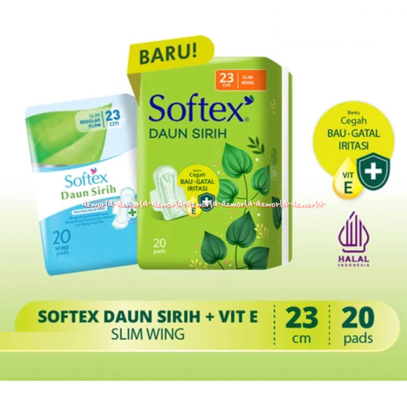 Jual Softex Daun Sirih 23cm Slim Wing 20pads Pembalut Wanita Cegah Bau Gatal Iritasi Vit E Sof ...