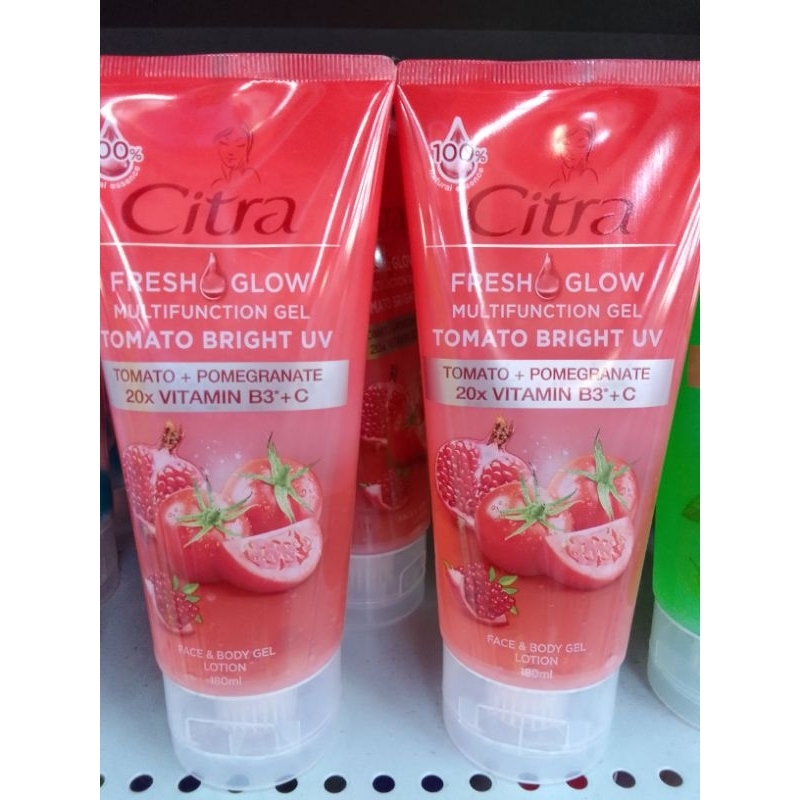 Jual Citra multifunction gel fresh glow tomato bright UV 180ml | Shopee ...