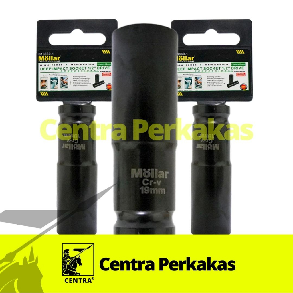 Jual [SATUAN] MLR-B13660 19mm Impact Deep Wall Socket 19mm Mollar Mata Socket Panjang Impact ...