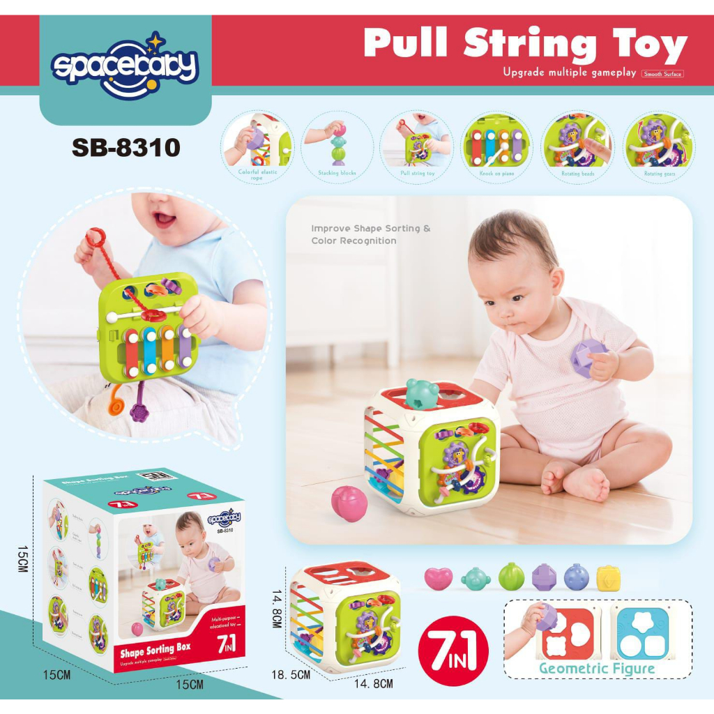 Jual SPACE BABY PULL STRING TOYS 7IN1 SB-8310 / SPACE BABY PULL STRING ...