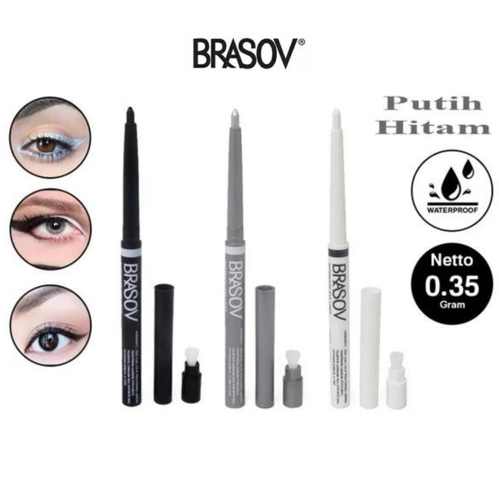 Jual Brasov Eyeliner Automatic Waterproof Putar | Shopee Indonesia