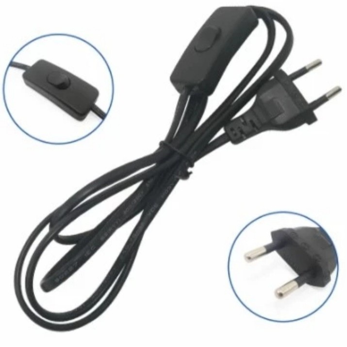 Jual KABEL POWER LISTRIK 220 V AC STEKER BUNTUNG + SWITCH SAKLAR ON OF ...