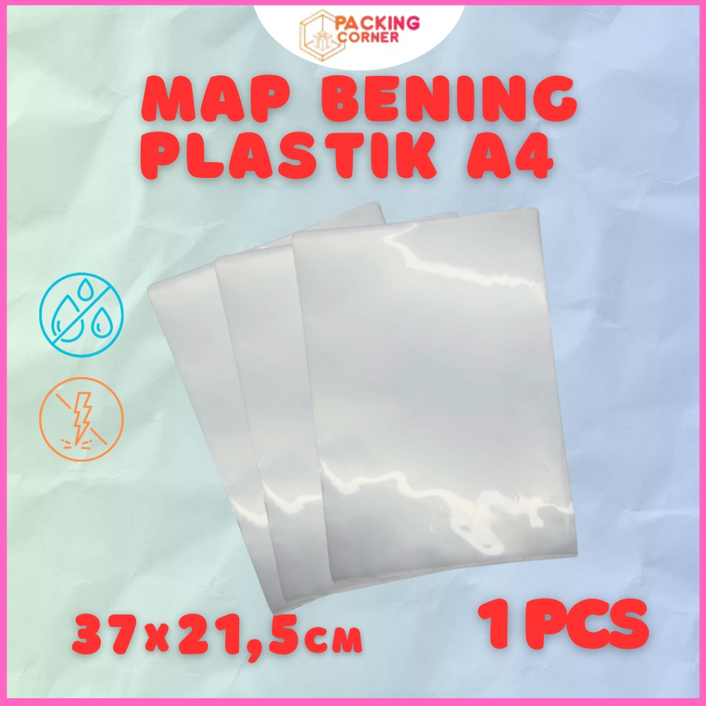 Jual Map L A4 Plastik Folder One Map Dokumen Mika Plastik Holder Clear ...