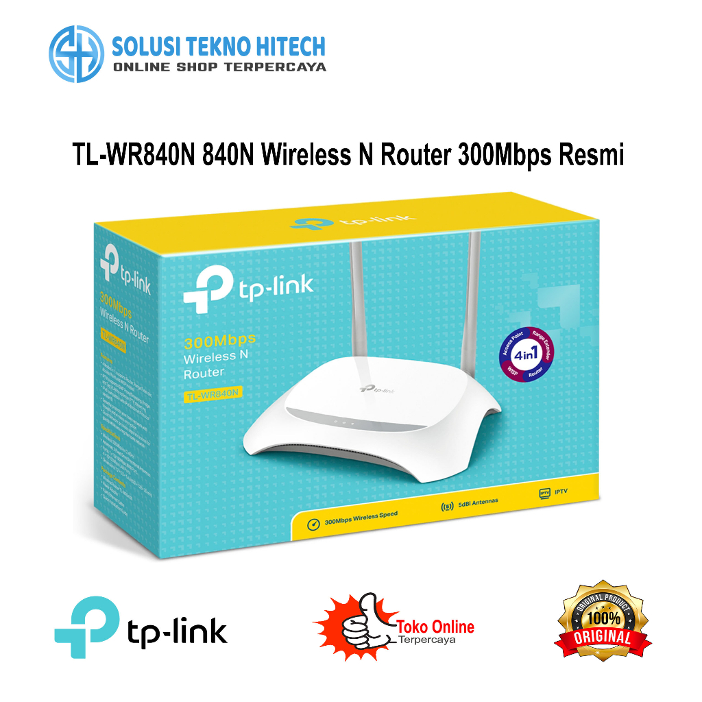 Jual Tp-link Tplink TL-WR840N 840N Wireless N Router 300Mbps Resmi ...