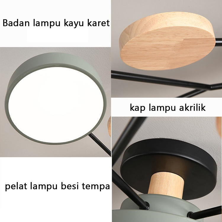 Jual Lampu Gantung 3 Warna Lampu plafon LED Lampu Plafon Lampu Gantung ...