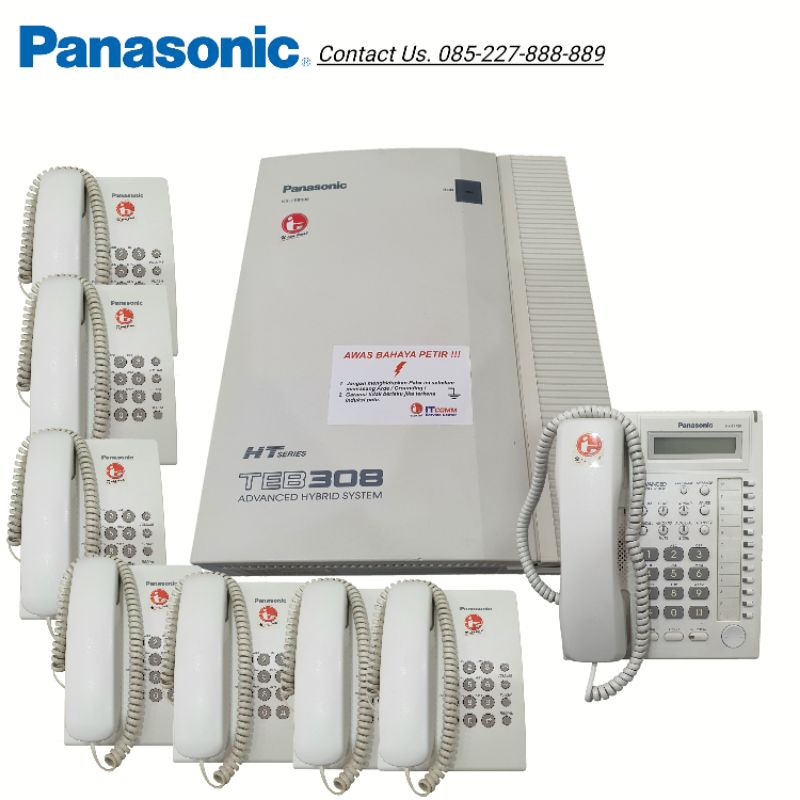 Jual Pabx Panasonic KX-TEB308 Paket Komplit 1 Bh KX-T7730 + 7 Bh Telepon KX-TS505 | Shopee Indonesia