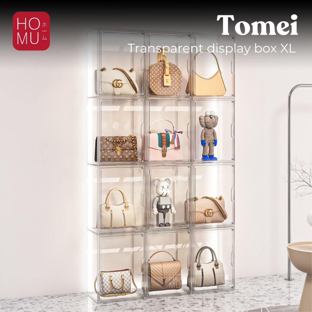 Jual HOMU TOMEI XL Transparent Storage Display Box Kotak Penyimpanan ...