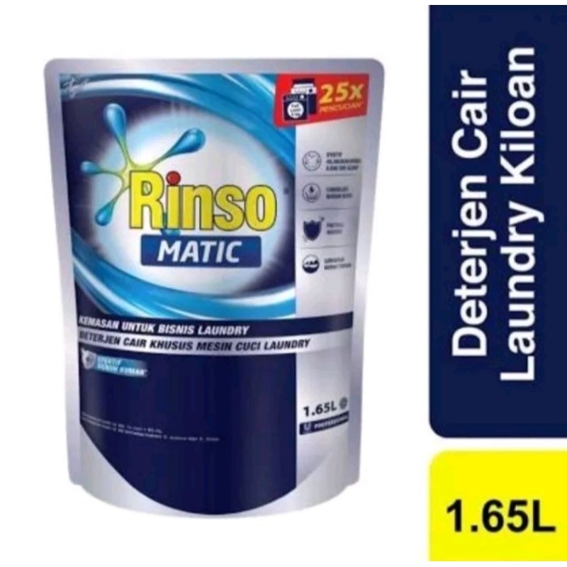 Jual Rinso matic Profesional Deterjen Laundry kiloan 1,65 L sabun cuci ...
