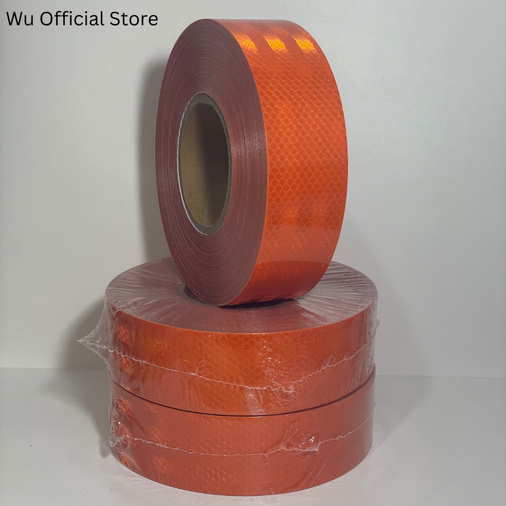 Jual Stiker Sticker Reflektor Pemantul Cahaya Reflektif Orange Kualitas ...