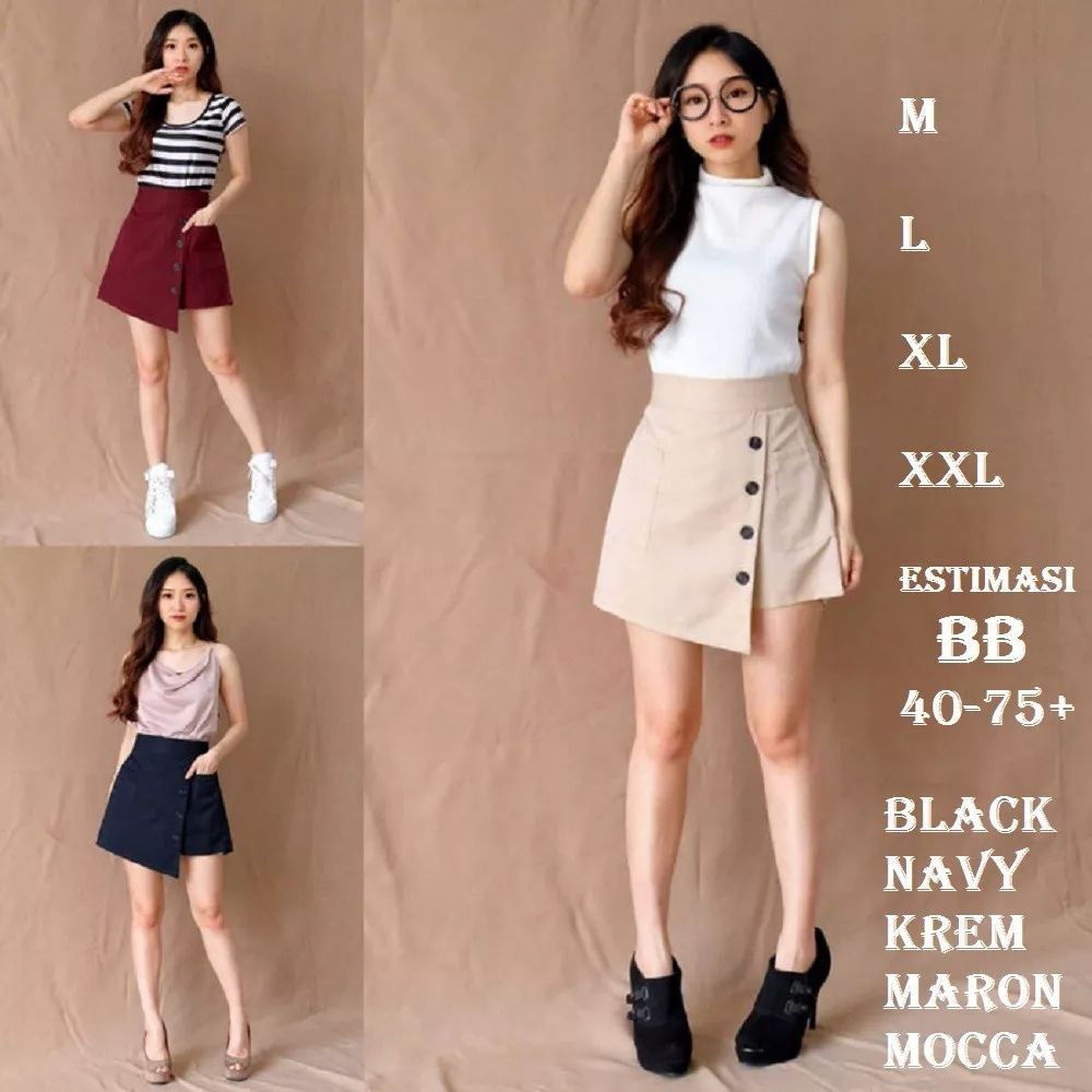 Jual Korean mini skirt /Rok celana /Hotpants / Rok mini celana kekinian ...