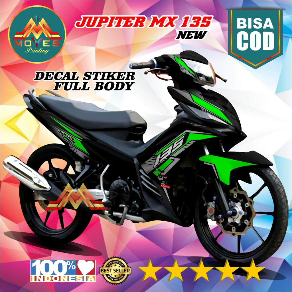 Jual stiker jupiter mx 135 new decal stiker motor jupiter mx 135 new ...