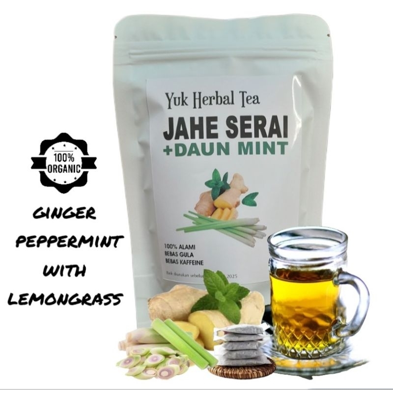 Jual TEH JAHE, SERAI & DAUN MINT / GINGER, LEMONGRASS with PEPPERMINT ...