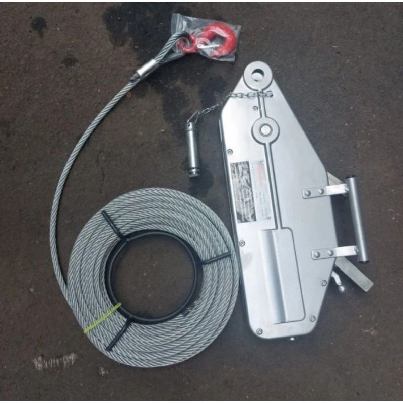 Jual Tirfor 1,6Ton ×20meter Wire Rope pulling Hoist Ori NaGasaki Japan ...