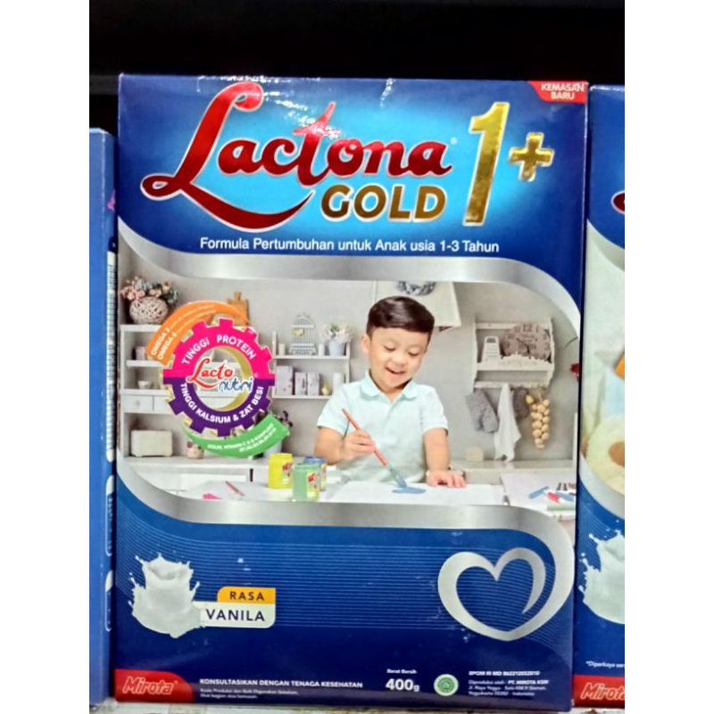 Jual LACTONA GOLD 1+ VANILA 400gr | Shopee Indonesia