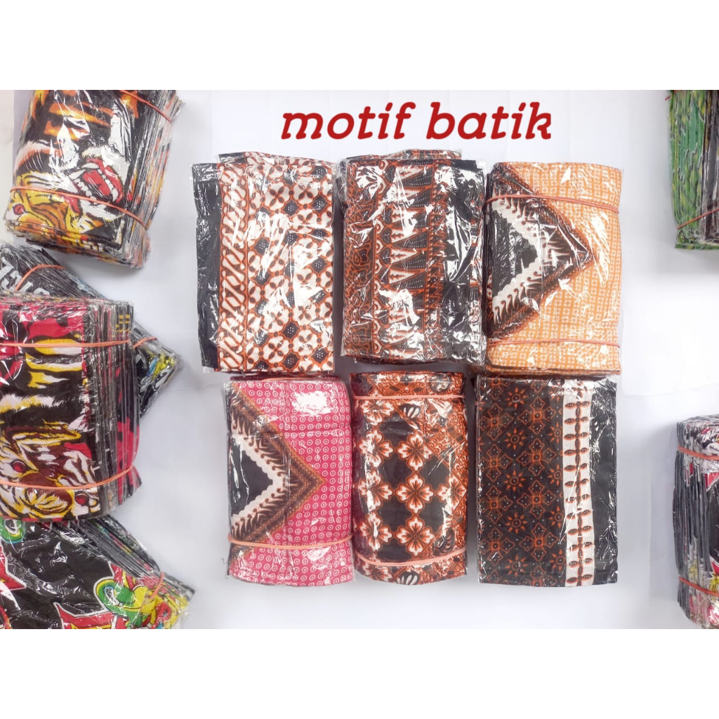 Jual 12 pcs slayer motif batik dan motif gambar model segi empat ...