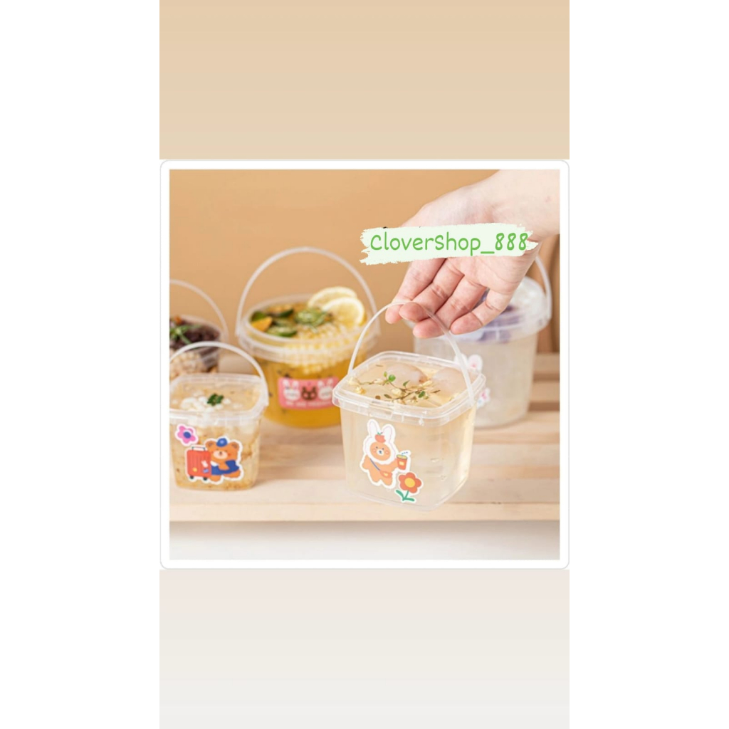 Jual 10pcs 300ML Dessert Box / Dessert Box Ember + Tutup / Jar ember ...