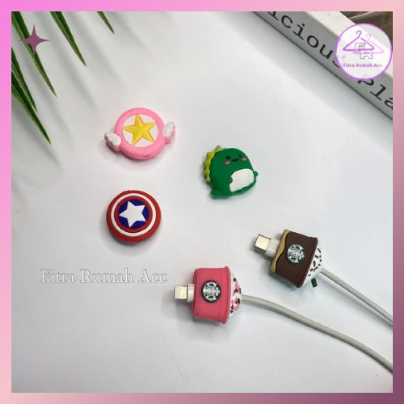 Jual Cable Bite Karakter Pelindung Ujung Kabel Character Cable Saver Protector iPhone Android ...
