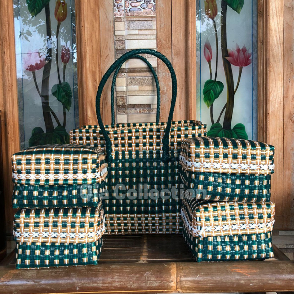 Jual tas jali isi 4 premium/ keben bali/ set keben bali warna hijau ...