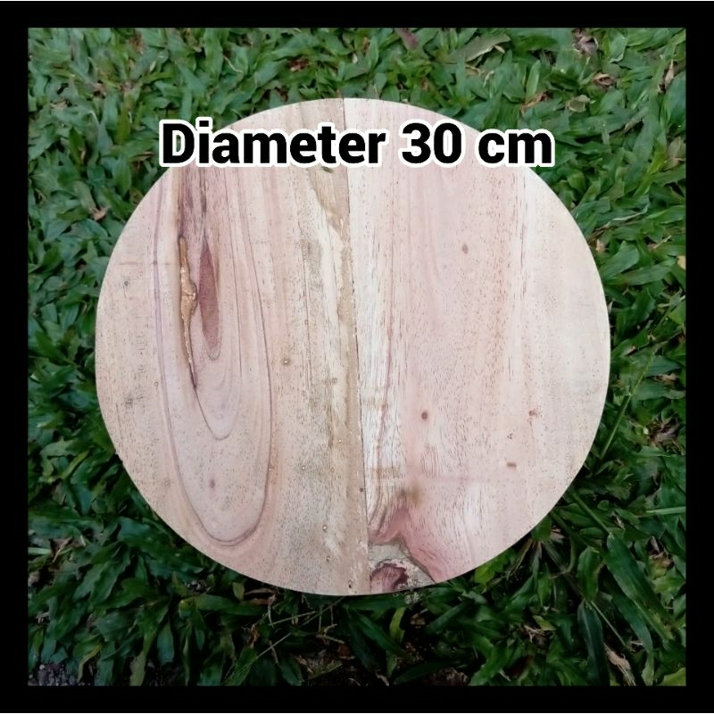 Jual kayu bulat diameter 30 cm papan bulat kayu rustic | Shopee Indonesia