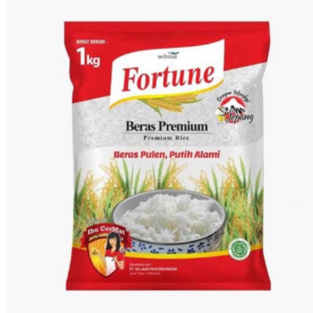 Jual Beras Kemasan 1kg Beras repack Fortune 1kg | Shopee Indonesia