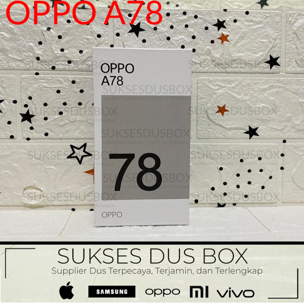 Jual KOTAK DUS OPPO A78 - FREE STIKER DAN READY FULLSET CHARGER+HF ...