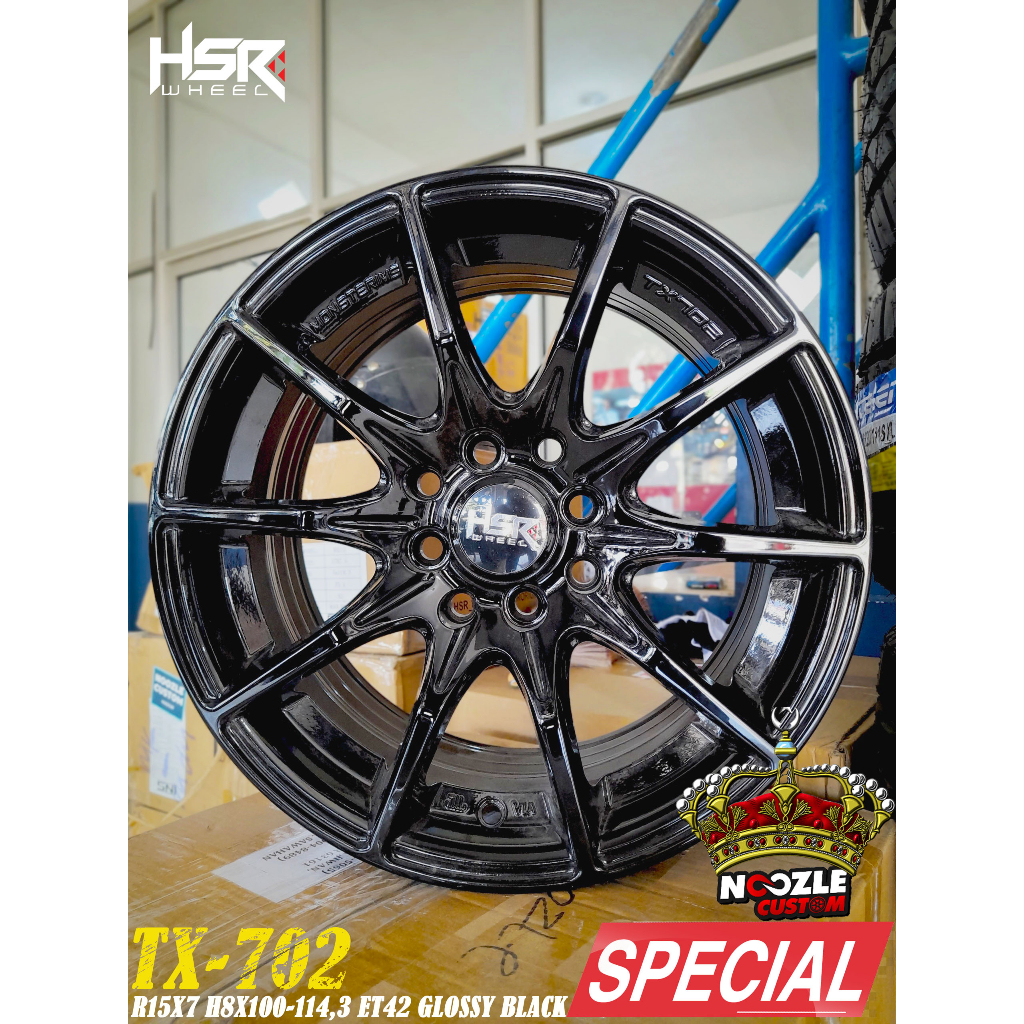 Jual Velg Mobil HSR Ring 15 Warna Hitam Baut 4 Pelek Racing Ring 15 ...