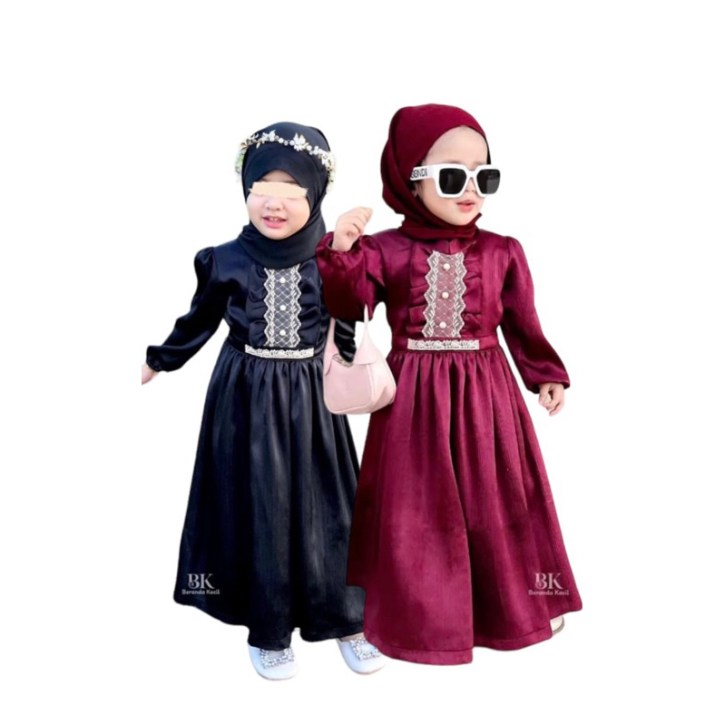 Jual GAMIS ANAK SHIMER CRADENZA SILK PREMIUM AUDREY SERIES/DRES ANAK ...