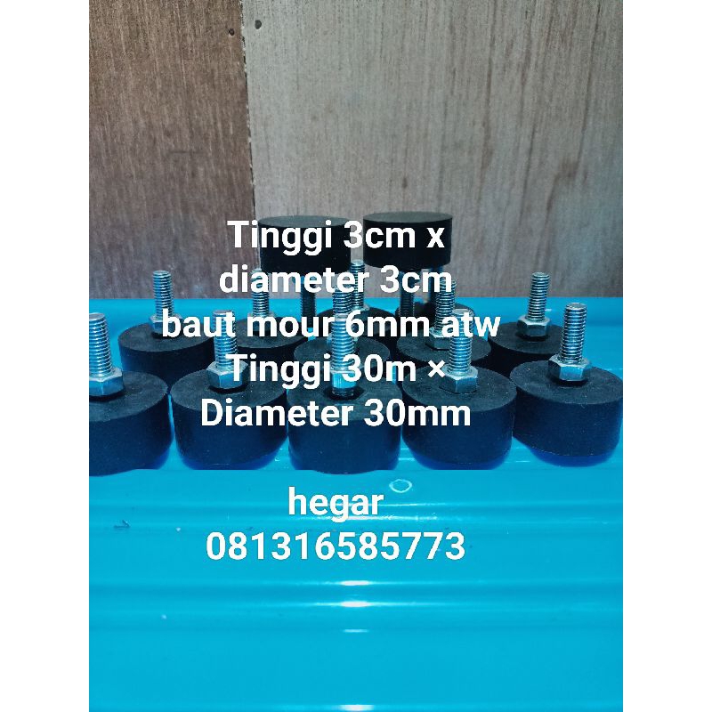 Jual KARET MOUNTING 3CM × 3CM BAUT M6 MONTING RUBBER ENGGINE BUAT ...