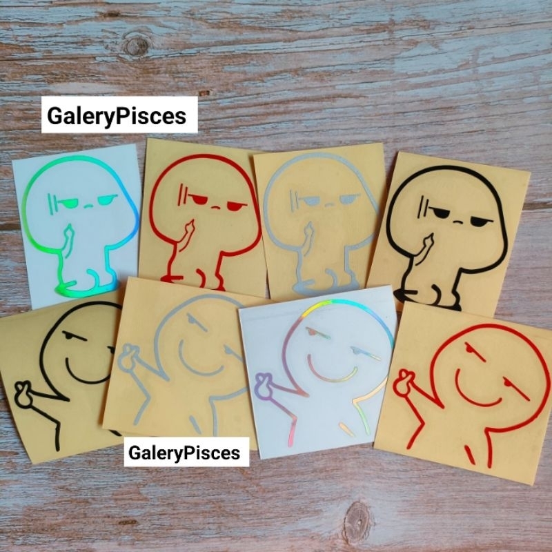 Jual stiker cutting emot lucu sticker motor emoticon fucek dan ...