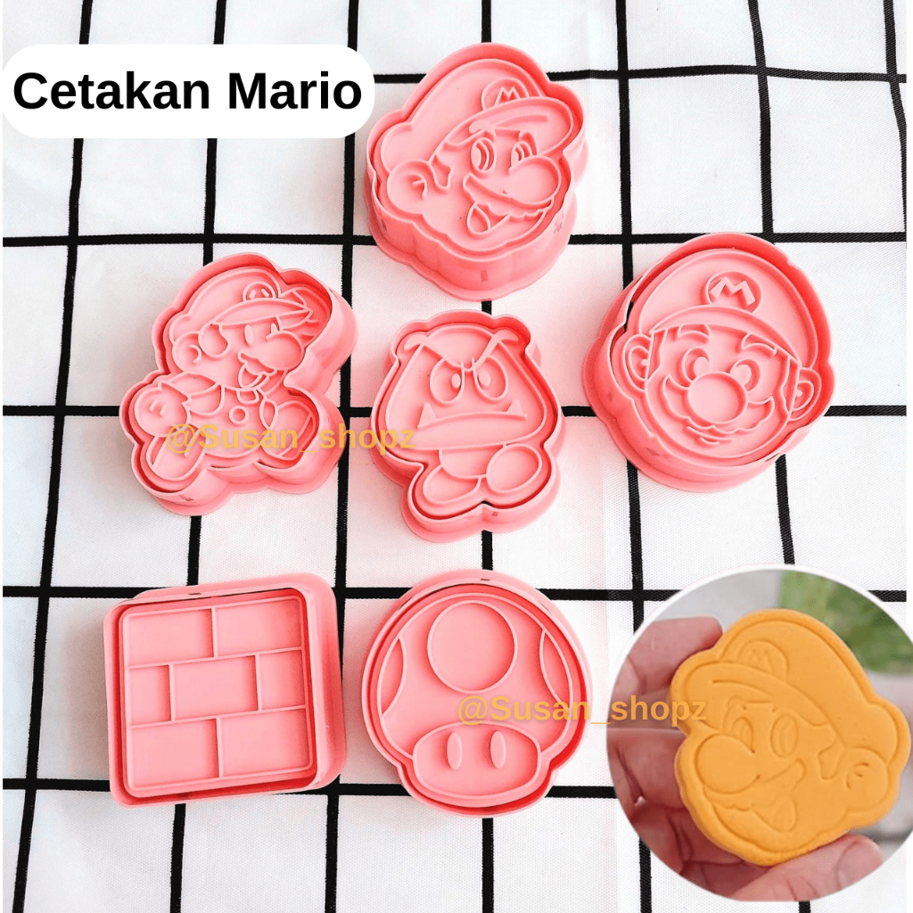 Jual Cetakan Roti Biskuit Mario Stample Makanan | Shopee Indonesia