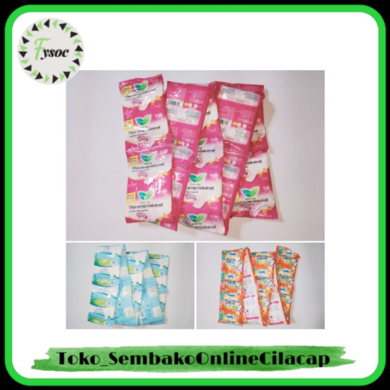 Jual PEMBALUT 23CM CHARM | LAURIER ACTIVE DAY | SOFTEX RENCENG (ISI 10 ...