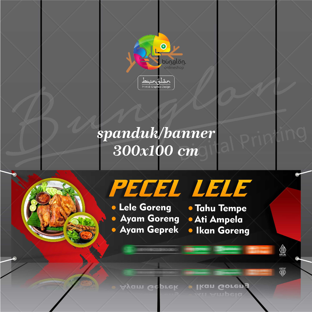 Jual Size 300x100 Cm Spanduk Banner Pecel Lele Custom Desain, Model A ...